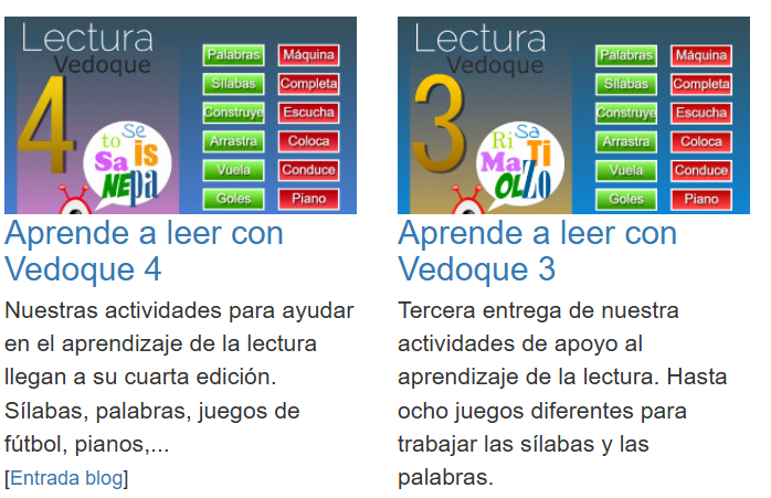 APRENDE A LEER CON VEDOQUE | Recursos Interactivos para Lengua de Primaria