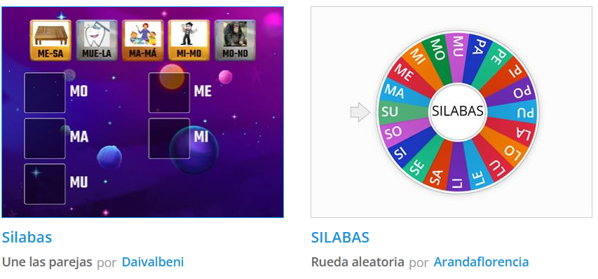 JUEGOS CON SÍLABAS | Recursos Interactivos para Lengua de Primaria