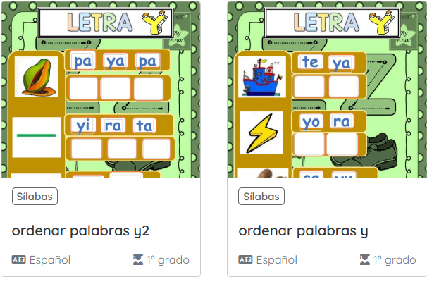 SÍLABAS: FICHAS INTERACTIVAS | Recursos Interactivos para Lengua de ...