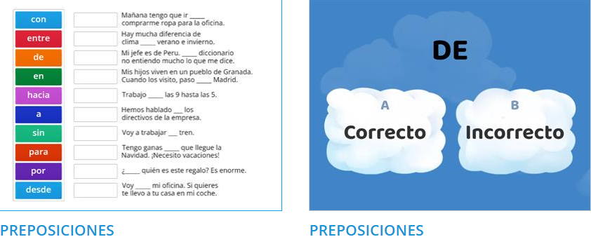 JUEGOS CON PREPOSICIONES | Recursos Interactivos para Lengua de Primaria