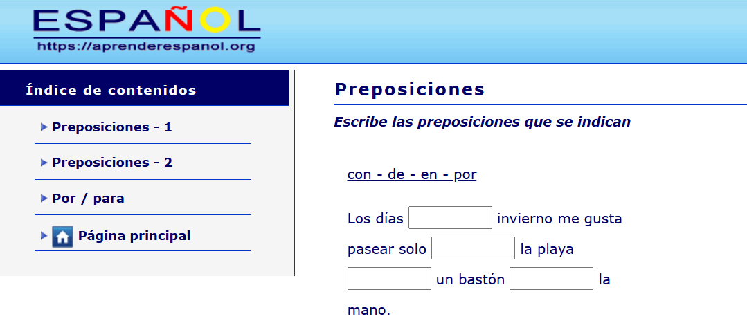 PREPOSICIONES | Recursos Interactivos para Lengua de Primaria