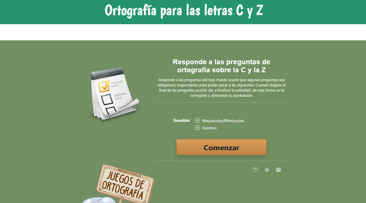 ORTOGRAFÍA DE C/Z | Recursos Interactivos para Lengua de Primaria